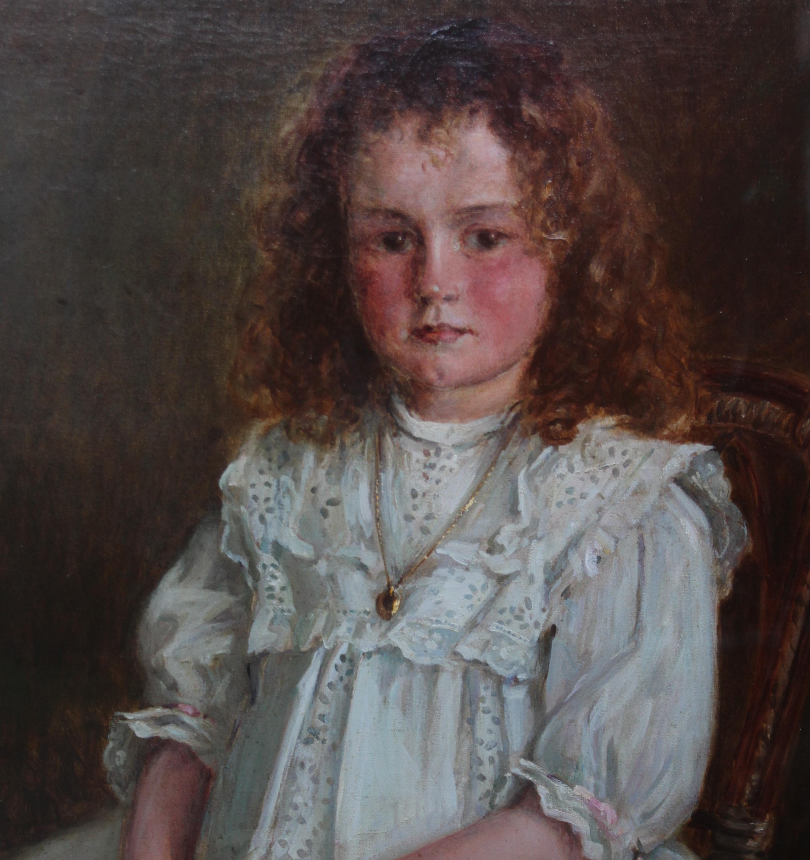 Ernest Higgins Rigg - Portrait of a Young Welsh Girl - Enid Richards ...