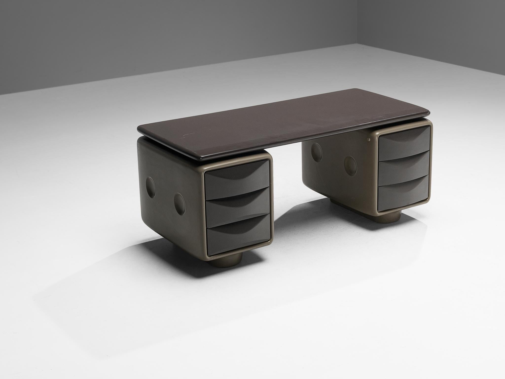 Ernest Igl for Wilhelm Werndl Directors 'Igl-Jet' Desk in Fiberglass ...