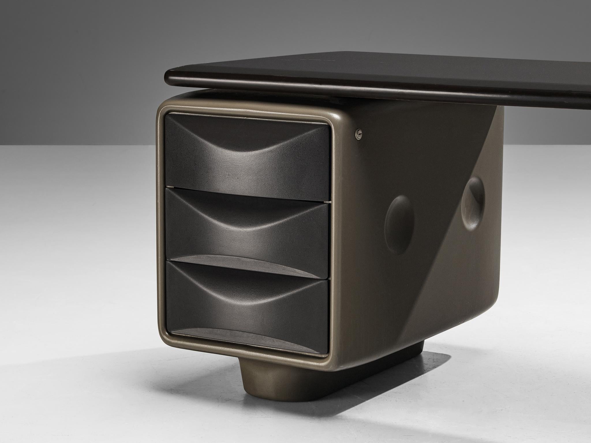 Ernest Igl for Wilhelm Werndl Directors 'Igl-Jet' Desk in Fiberglass ...