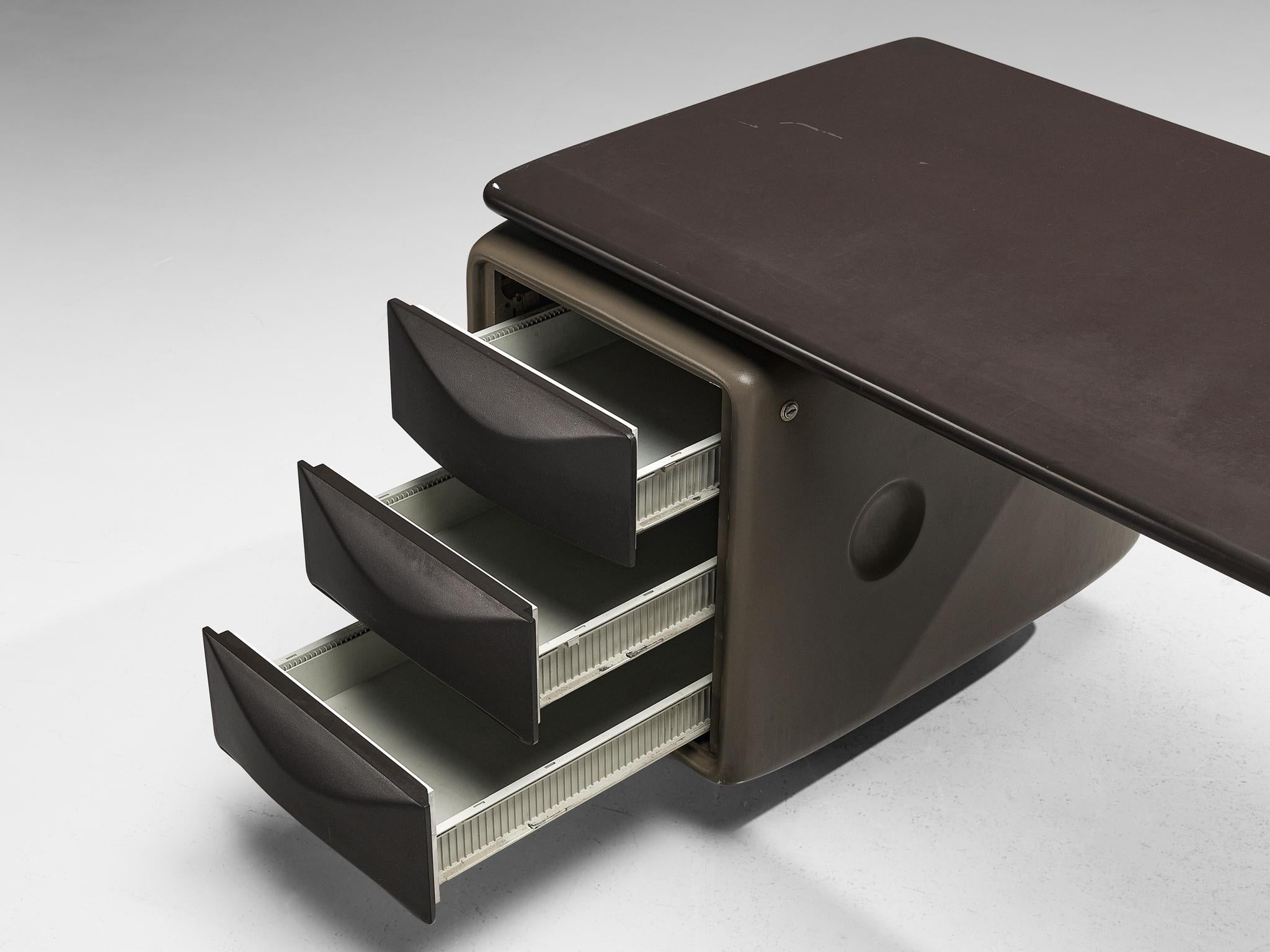 Ernest Igl for Wilhelm Werndl Directors 'Igl-Jet' Desk in Fiberglass ...