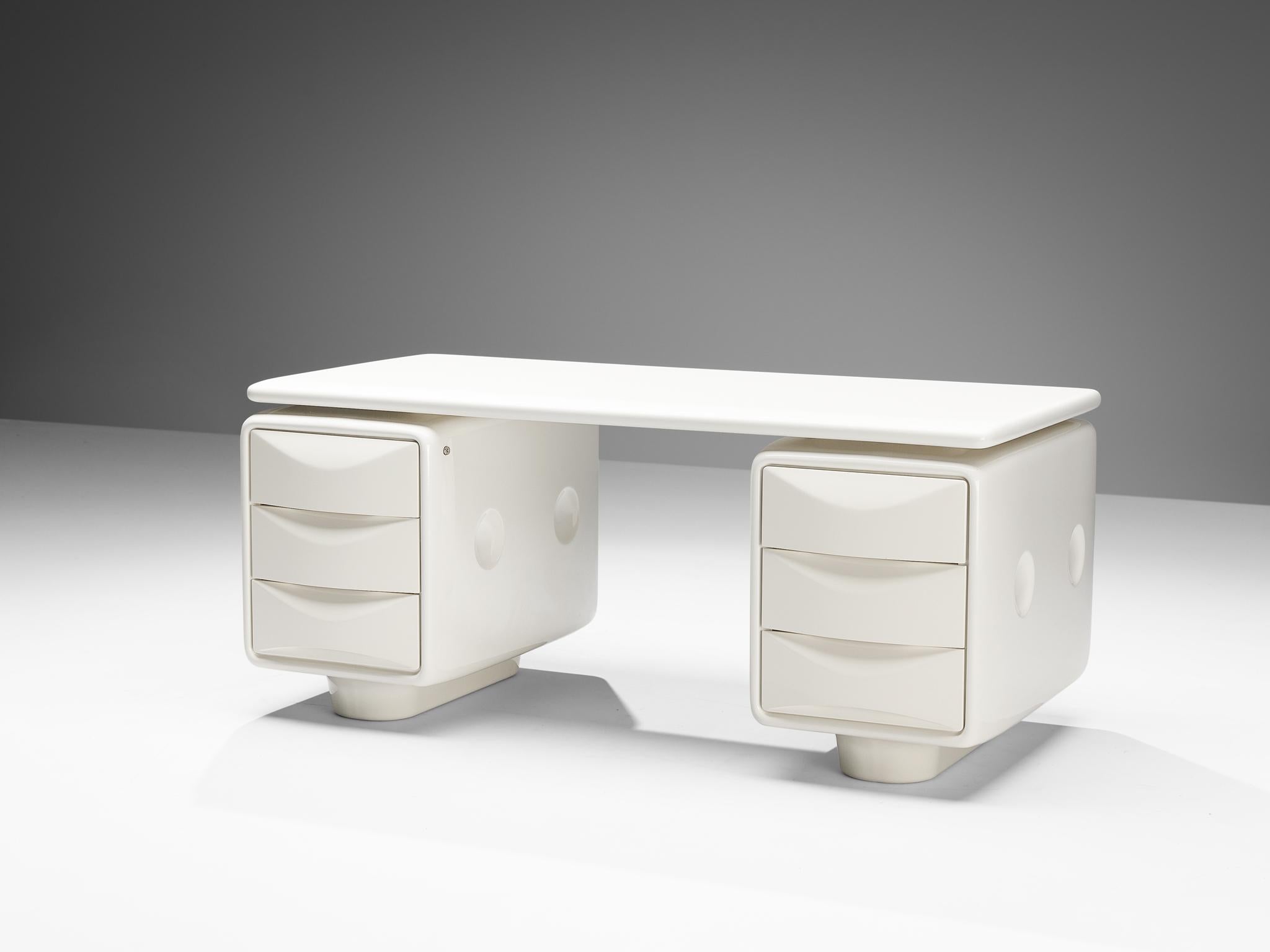 Ernest Igl for Wilhelm Werndl 'Igl-Jet' Writing Desk in Fiberglass For ...