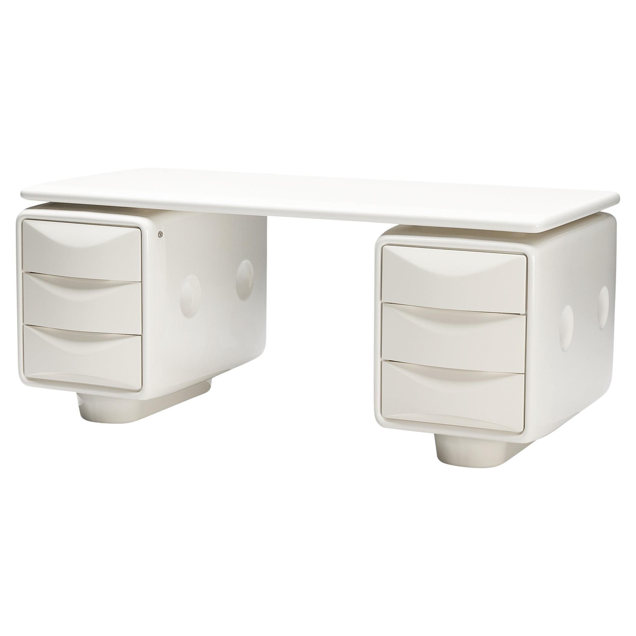 Ernest Igl for Wilhelm Werndl 'Igl-Jet' Writing Desk in Fiberglass For ...