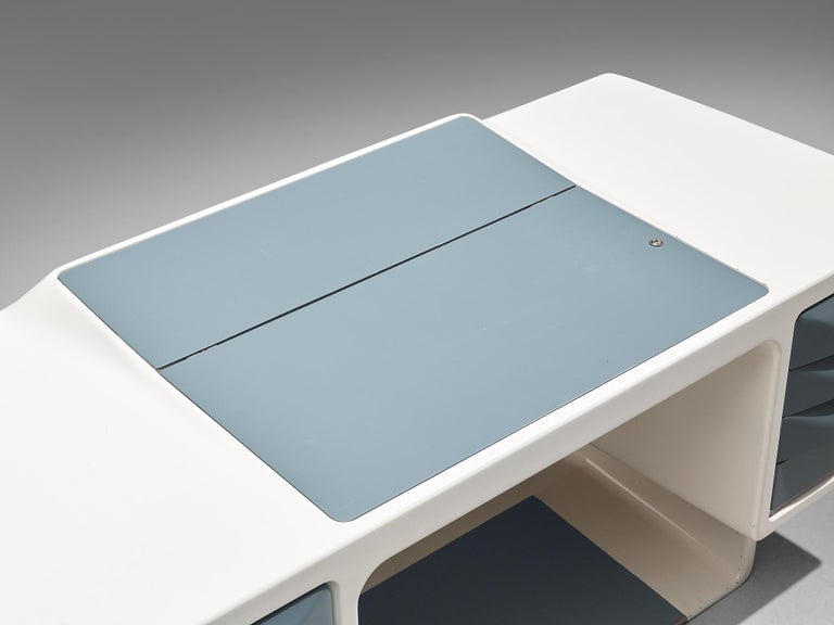 Ernest Igl for Wilhelm Werndl Directors Writing Desk in Fiberglass at ...