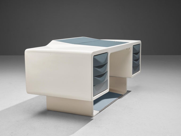 Ernest Igl for Wilhelm Werndl Directors Writing Desk in Fiberglass at ...