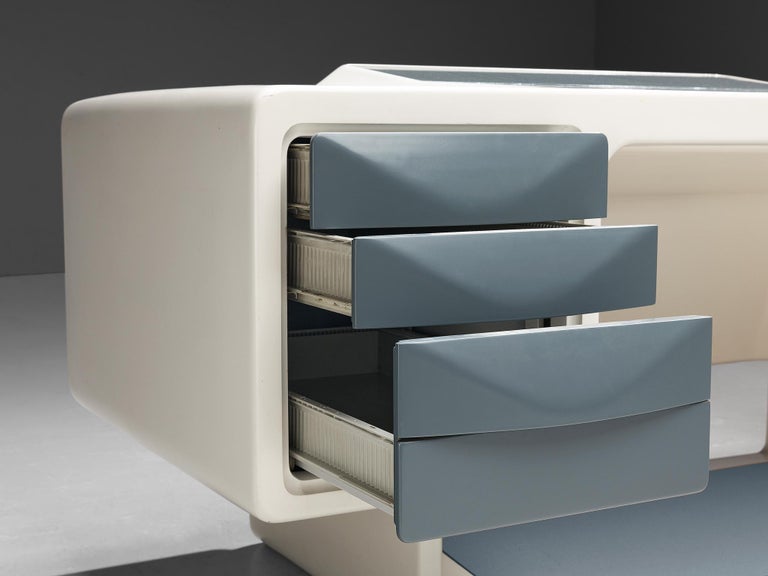 Ernest Igl for Wilhelm Werndl Directors Writing Desk in Fiberglass at ...