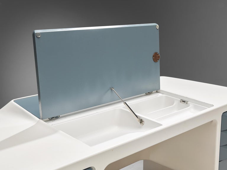 Ernest Igl for Wilhelm Werndl Directors Writing Desk in Fiberglass at ...