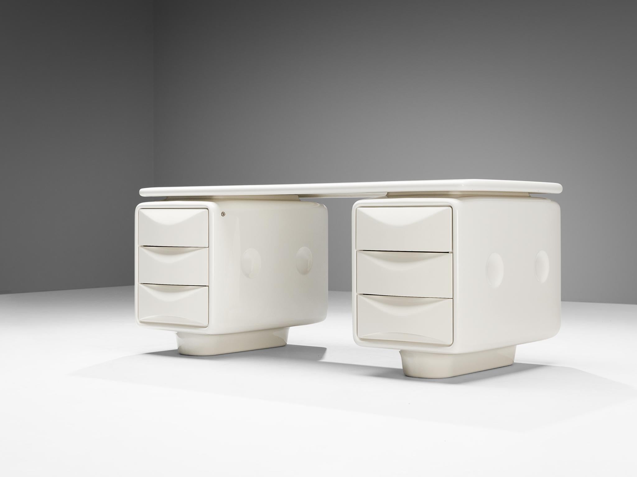 Ernest Igl for Wilhelm Werndl 'Igl-Jet' Writing Desk in Fiberglass For ...