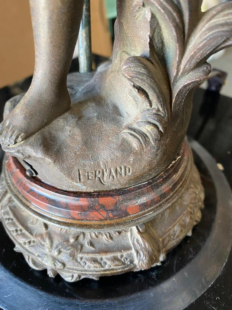 Ernest-Justin Ferrand Female "Coup de Soleil" Zamac Sculpture Table ...