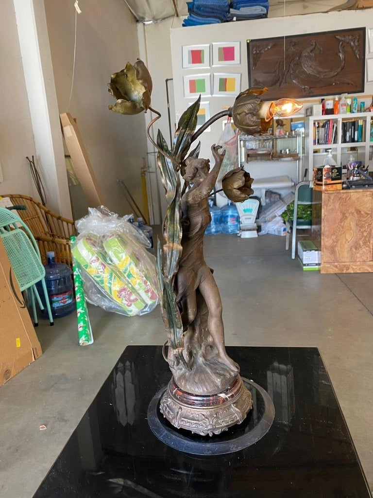 Ernest-Justin Ferrand Female "Coup de Soleil" Zamac Sculpture Table ...
