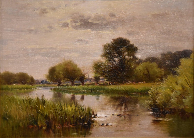 Ernest Parton - Oil Painting by Ernest Parton "On the Ouse ...