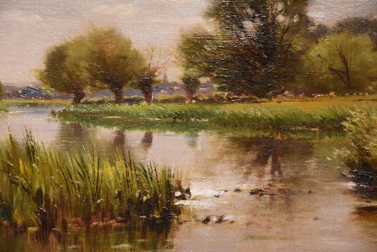 Ernest Parton - Oil Painting by Ernest Parton "On the Ouse ...