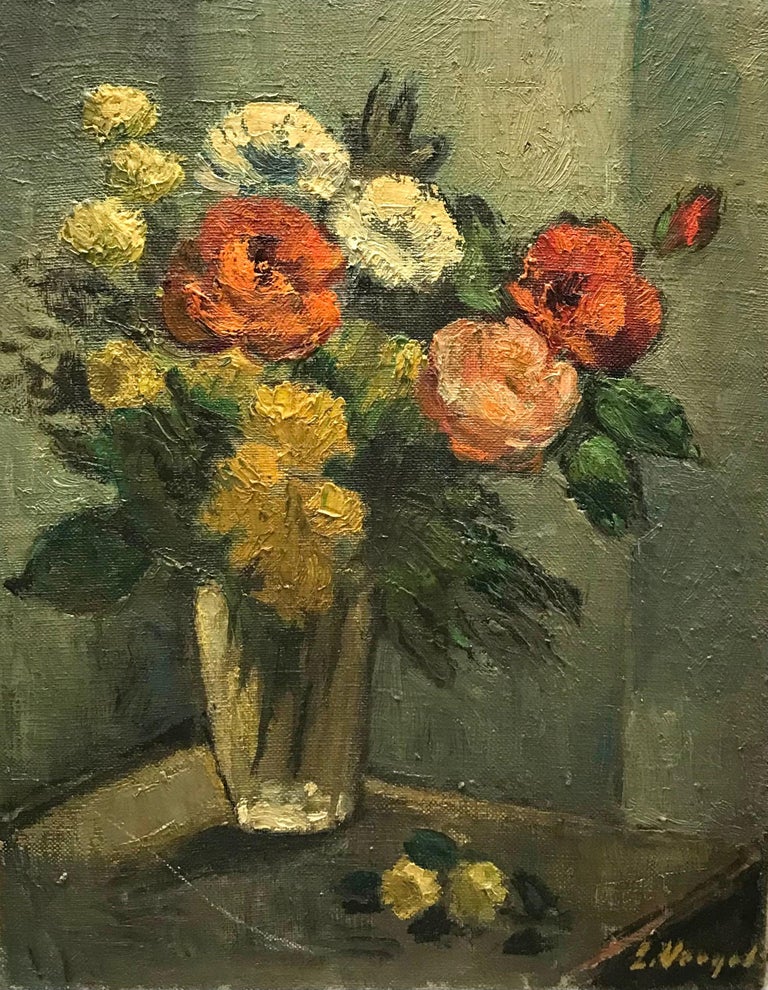 Ernest Voegeli - Flower and faded vase For Sale at 1stDibs