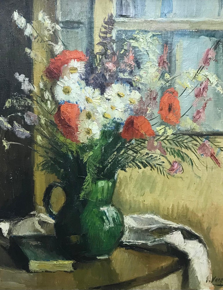 Ernest Voegeli - Vase and green book For Sale at 1stDibs