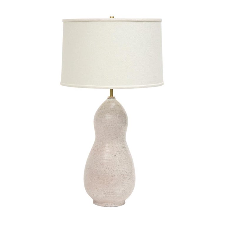 Ernestine Table Lamp, Ceramic, White, Signed For Sale at 1stDibs
