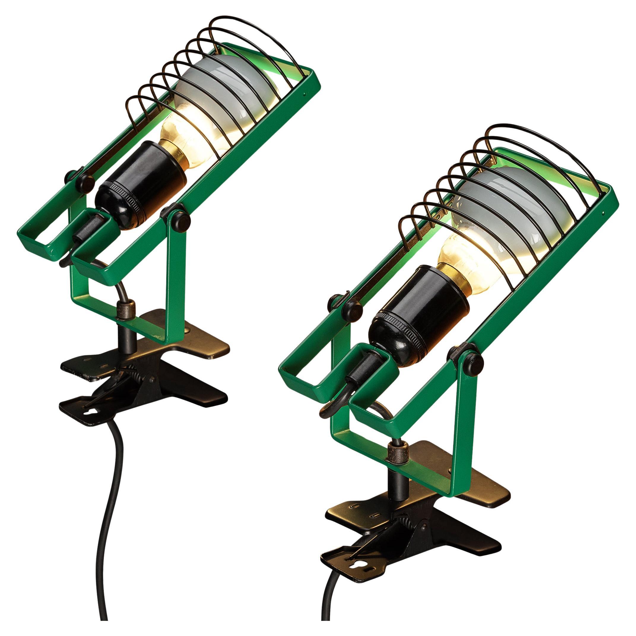 Ernesto Gismondi for Artemide First Edition 'Sintesi' Green Clamp Light ...