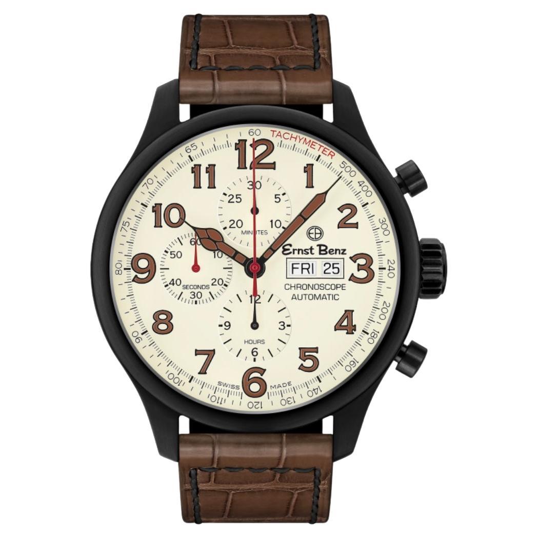 Ernst Benz Chronolunar GC10311B Stainless Steel Black Dial Automatic ...