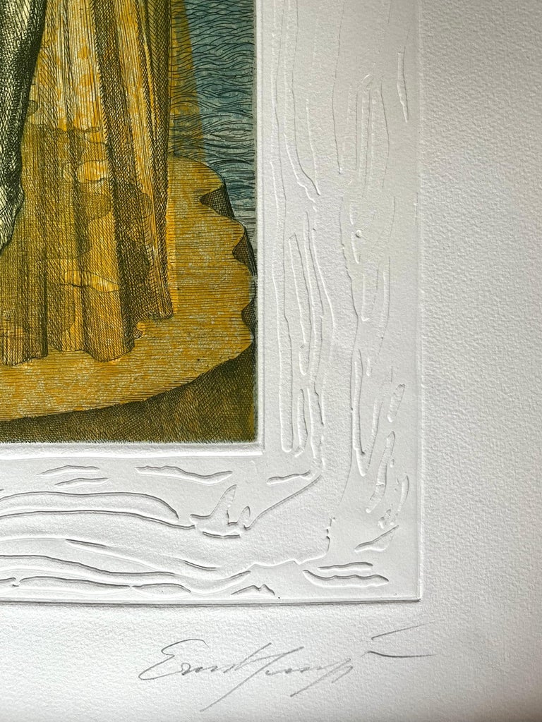 Ernst Fuchs - Engraving #10 by Ernst Fuchs: KABBALAH (SEFER YETSIRA and ...