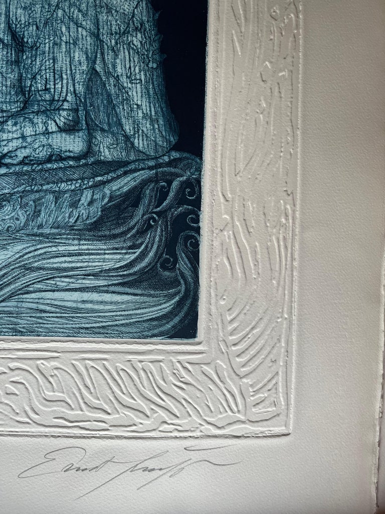 Ernst Fuchs - Engraving #12 by Ernst Fuchs: KABBALAH (SEFER YETSIRA and ...