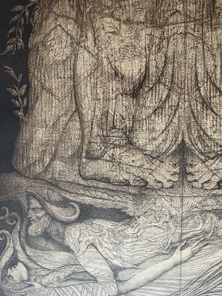 Ernst Fuchs - Gravure n° 14 d'Ernest Fuchs : KABBALAH (SEFER YETSIRA et ...