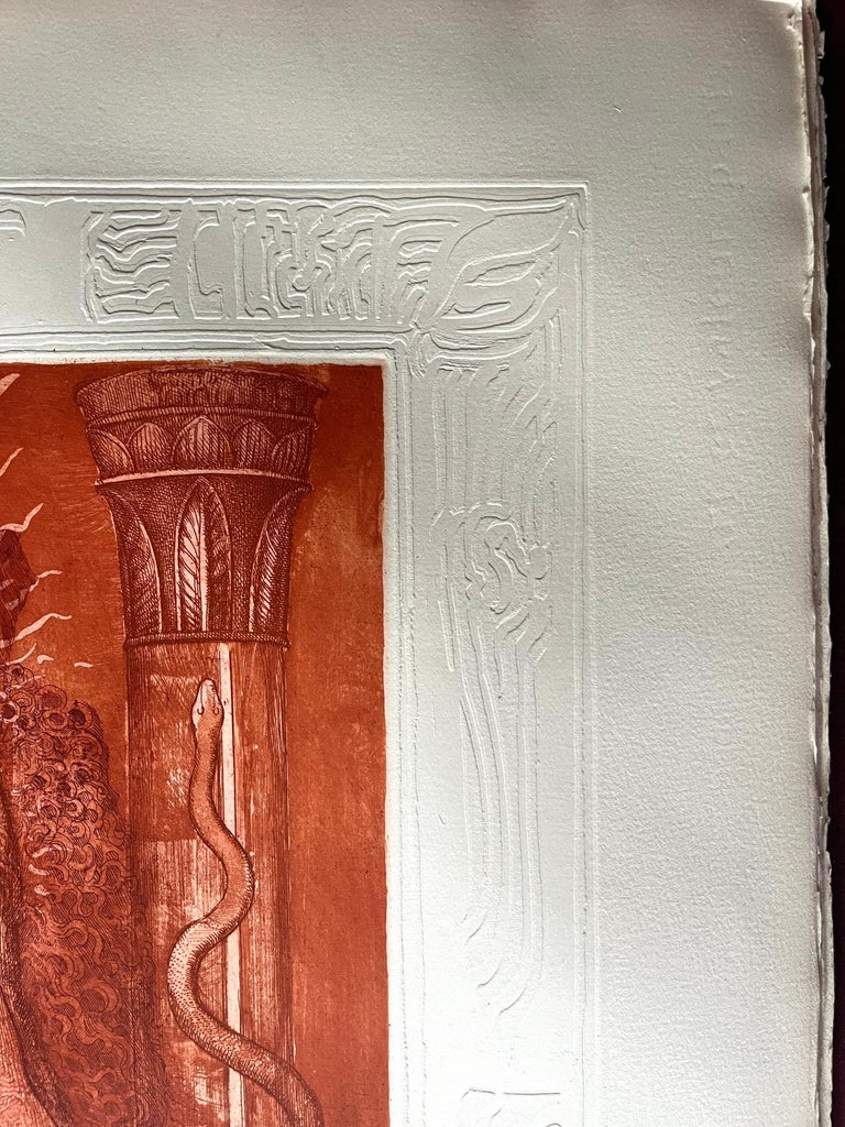 Ernst Fuchs - Engraving #2 by Ernst Fuchs: KABBALAH (SEFER YETSIRA and ...