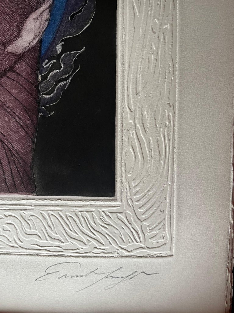 Ernst Fuchs - Engraving #4 by Ernst Fuchs: KABBALAH (SEFER YETSIRA and ...