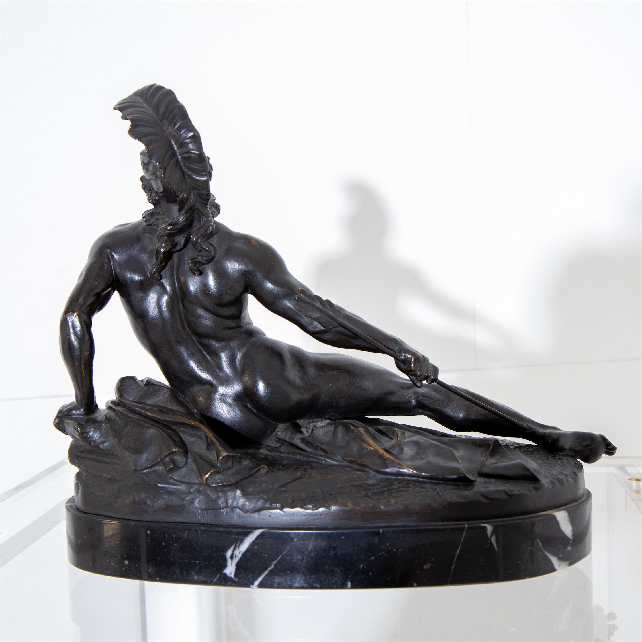 Ernst Gustav Herter Bronze Sculpture 'Dying Achill' at 1stDibs