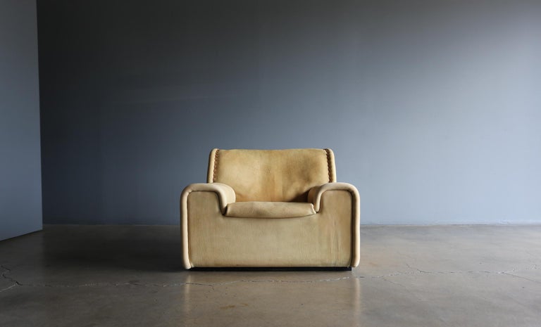 Ernst Lüthy "Sitting Bull" Lounge Chair and Ottoman for De Sede, 1982 ...