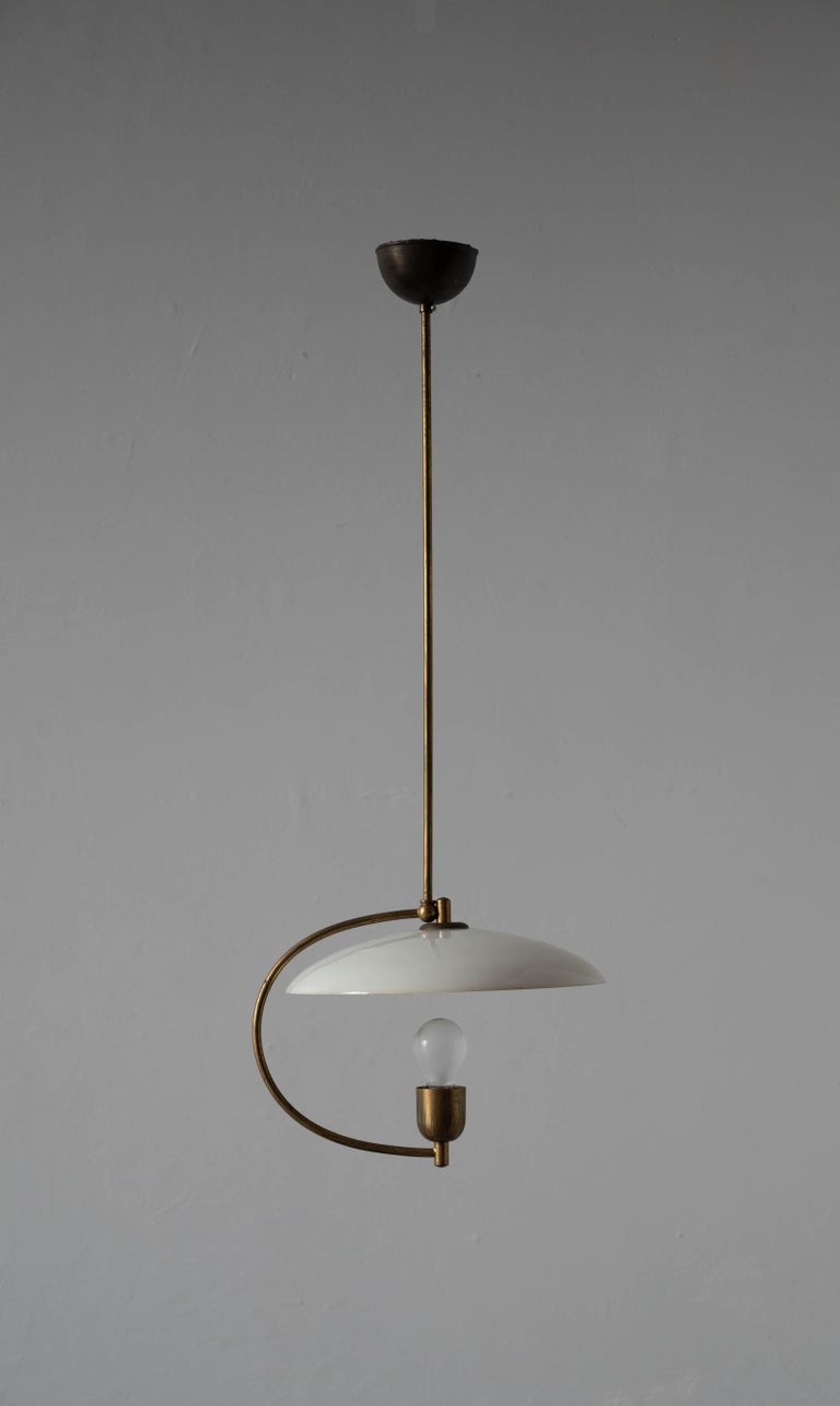 Ernst Von Voss, Pendant Light, Brass, Glass, Denmark, 1940s For Sale at ...