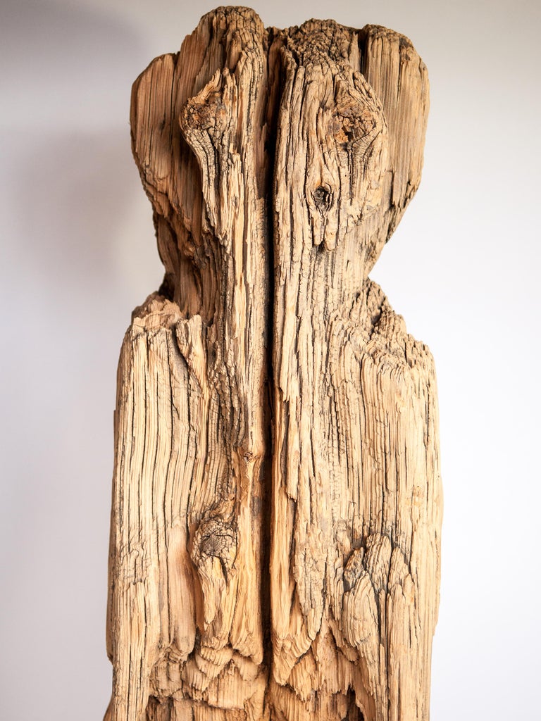 Eroded House Ladder with Elephant Motif, West Nepal, Mid-20th Century ...