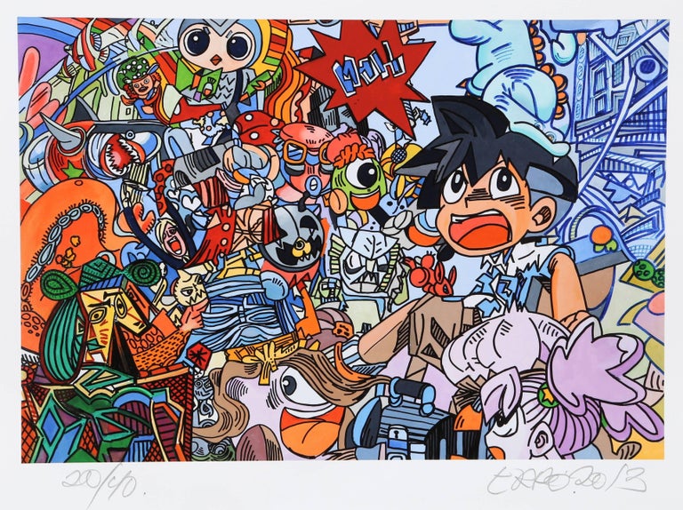 Erró - "Le Petit Manga Picasso", Pop Art Print by Erró For Sale at 1stDibs