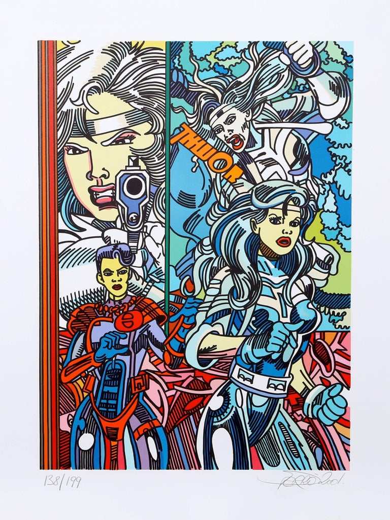 Erró - "Silver Saber", Pop Art Print by Erró For Sale at 1stDibs ...