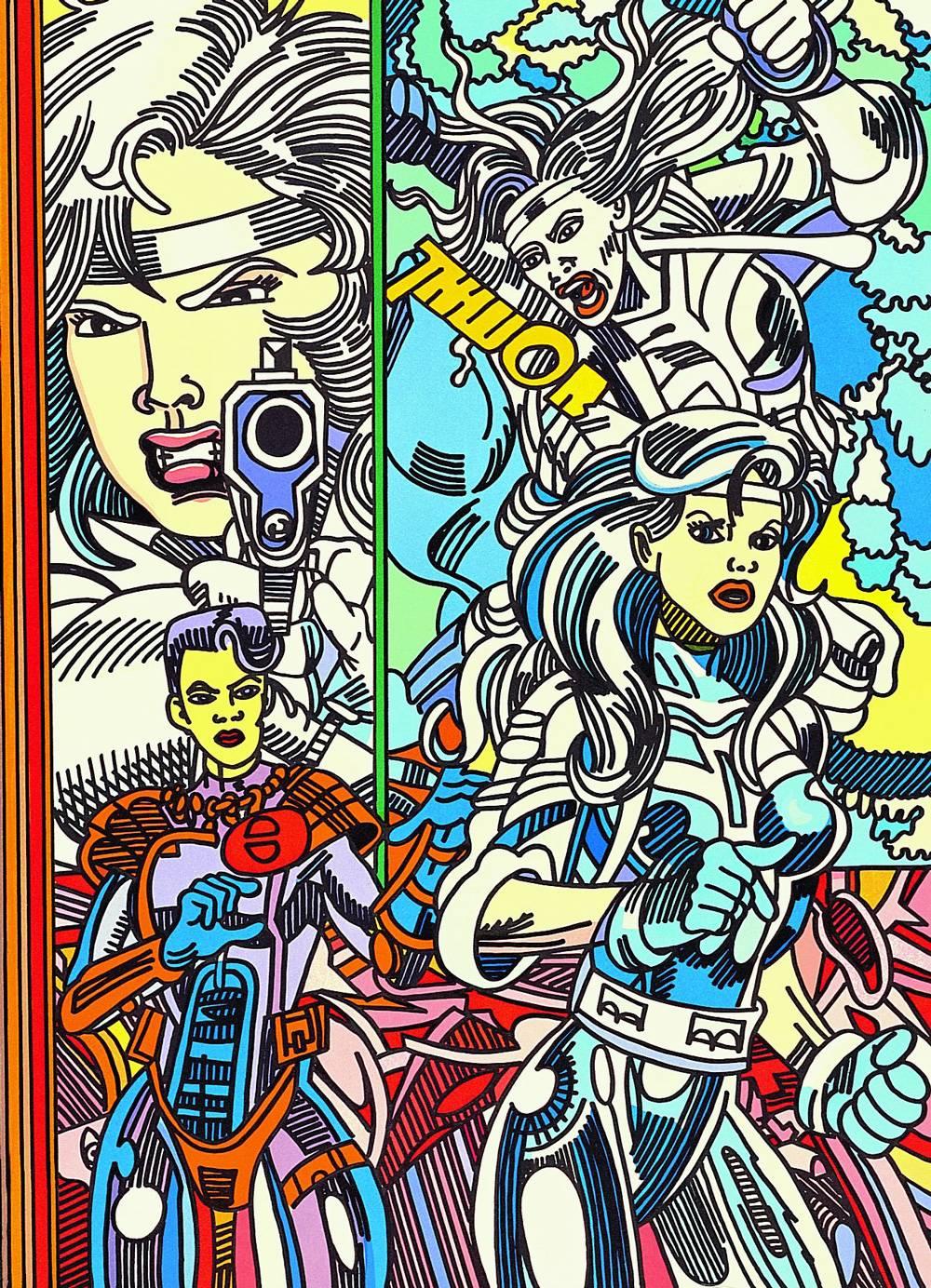 Erró - "The Sisters", Pop Art Print by Erró For Sale at 1stDibs