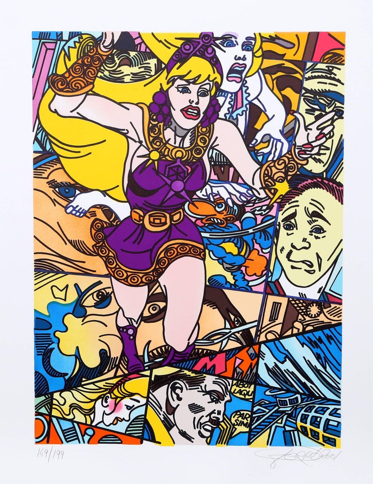 Erró - "The Moonwalker", Pop Art Print by Erró For Sale at 1stDibs