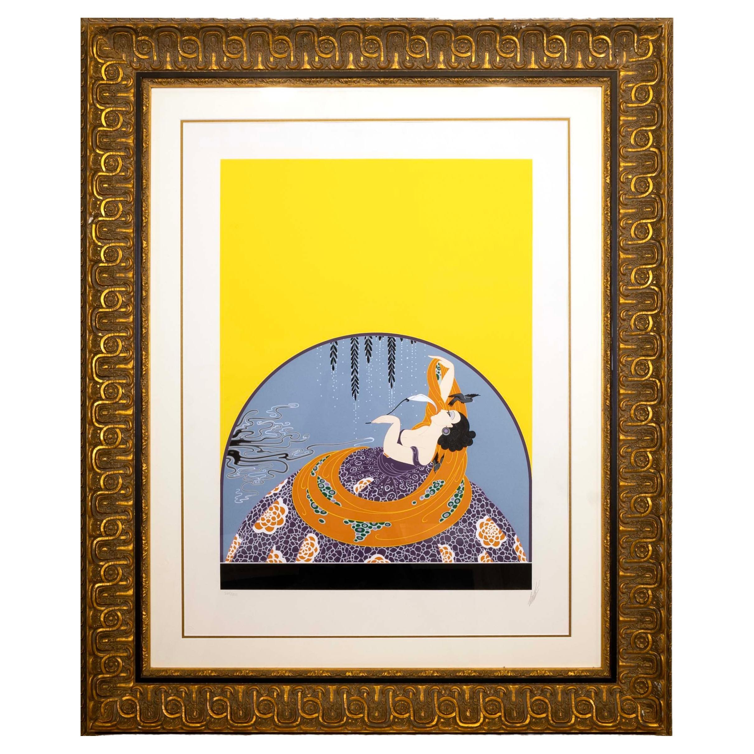 Erte "Dream Voyage" Art Deco Framed Silk Scarf at 1stDibs | erte silk ...