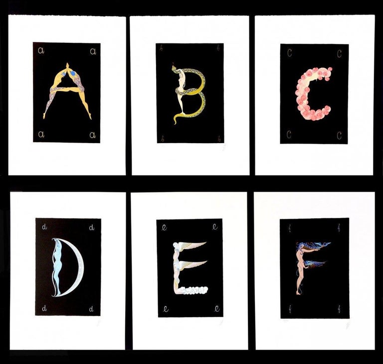 Erté - Alphabet Suite Portfolio For Sale at 1stDibs