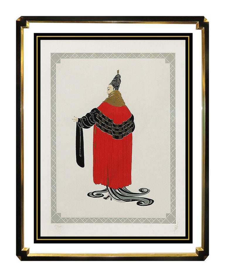 Erté - ERTE Embossed Serigraph Original Costume Dress Design Art Deco ...
