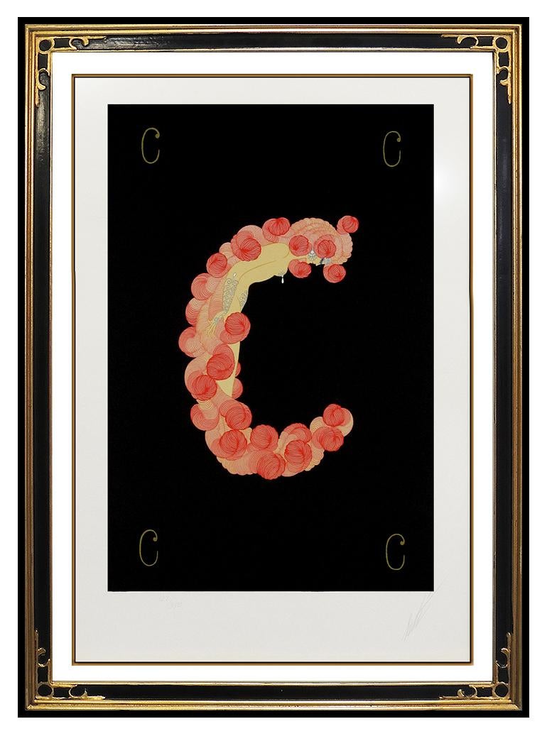 Erté - Erte Letter C Color Original Serigraph Alphabet Hand Signed Deco ...