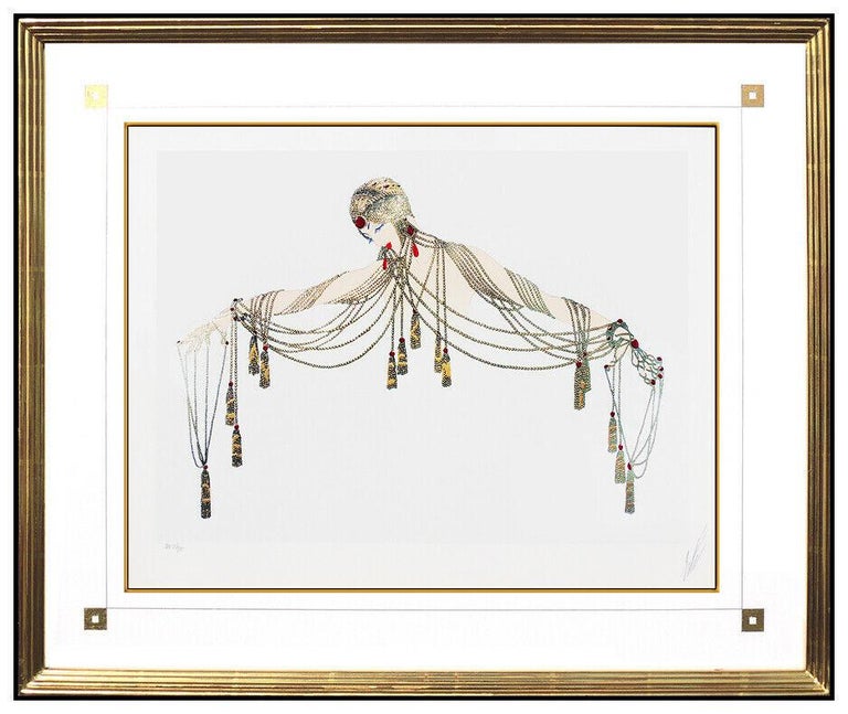 Erté - Erte Ocean De Lumiere Embossed Color Serigraph Signed Costume ...