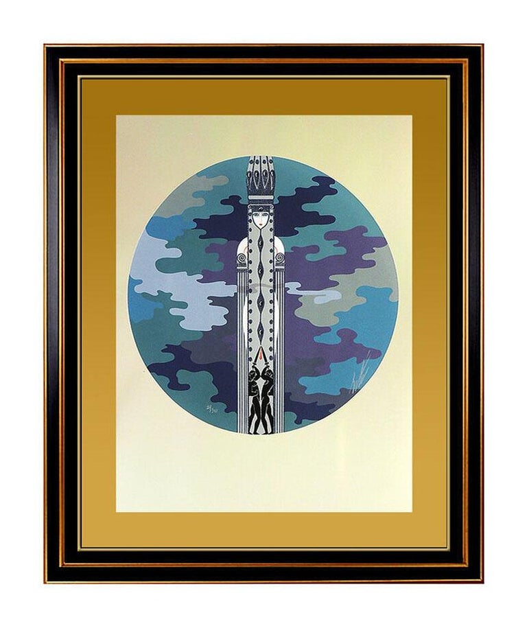 Erté - ERTE Original Gold Foil Serigraph Hand Signed Art Deco L ...