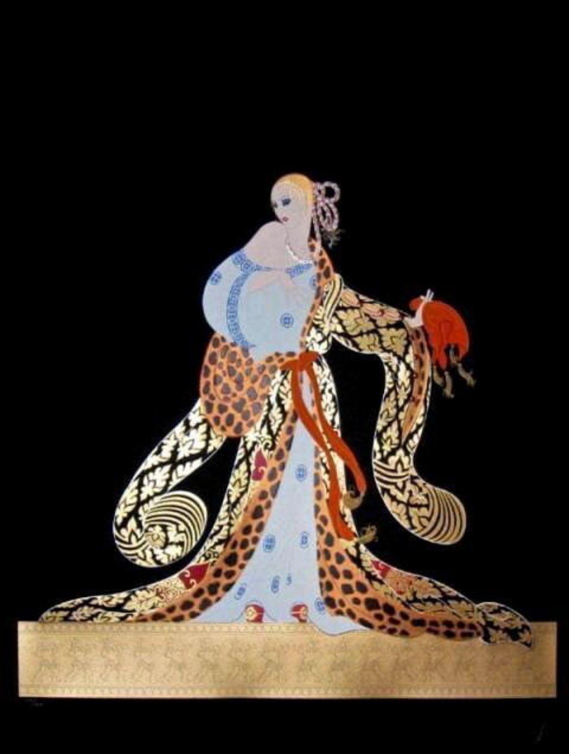 Erté - Erte Large Embossed The Angel Hand Signed Serigraph Set Design ...