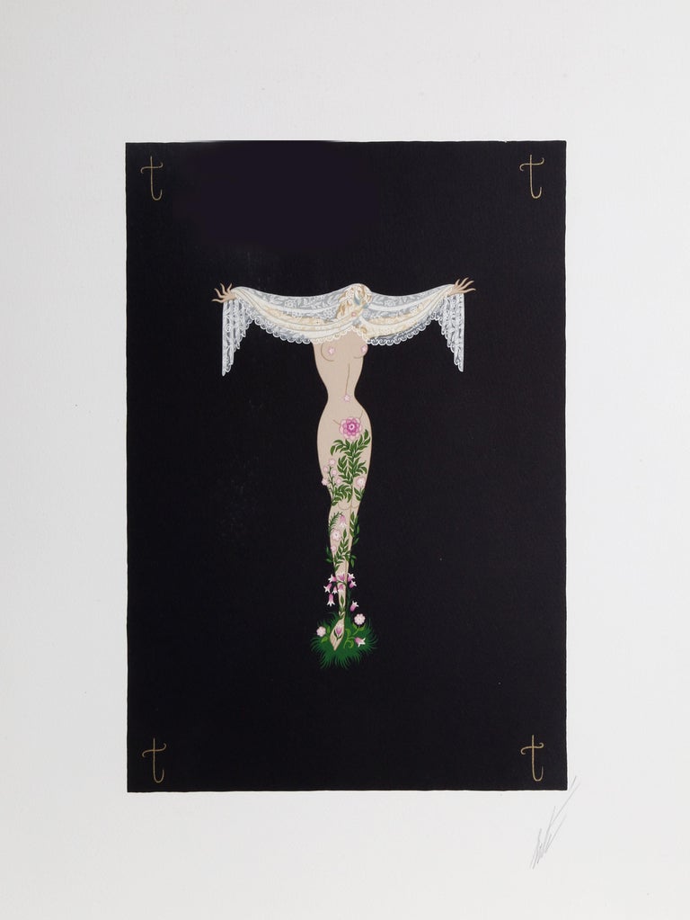 Erté - "The Letter T" from the Alphabet Suite, Art Deco Serigraph by ...