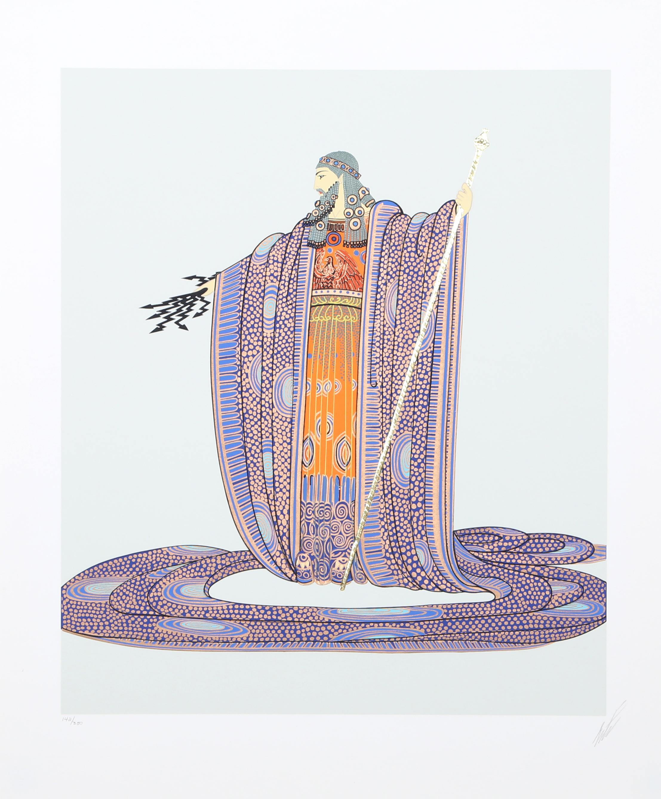Erté - Zeus, Art Deco Serigraph by Erté at 1stDibs