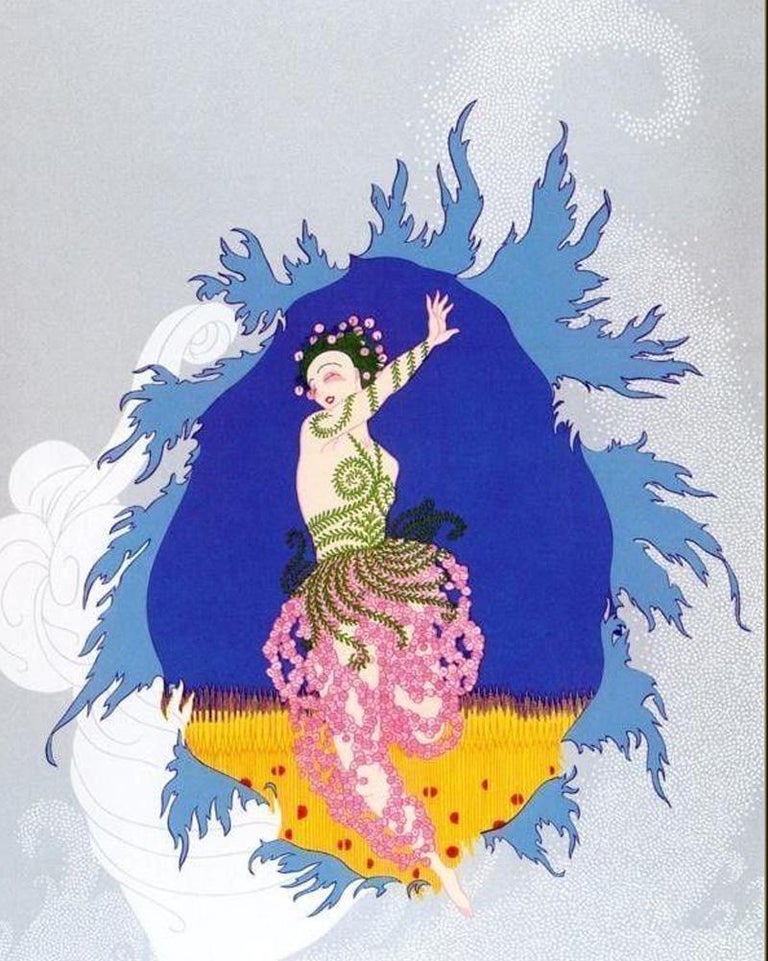 Erté - Erte The Coming of Spring Dancing Beautiful Lady 1982 Hand ...