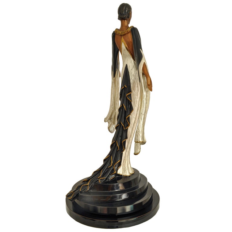 Erté - Art Deco "Fire Leaves" Bronze Female Statue Sculpture Limited ...