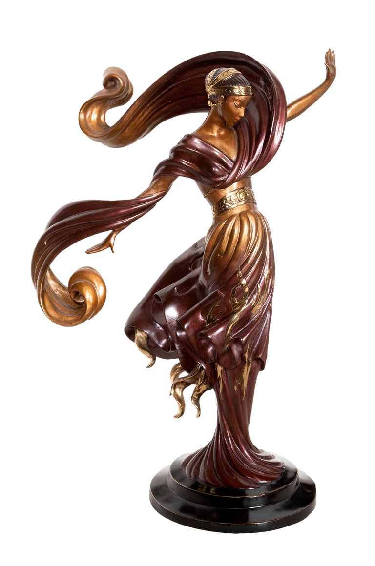 Erté - Flames of Love, Bronze Art Deco Sculpture by Erte at 1stDibs