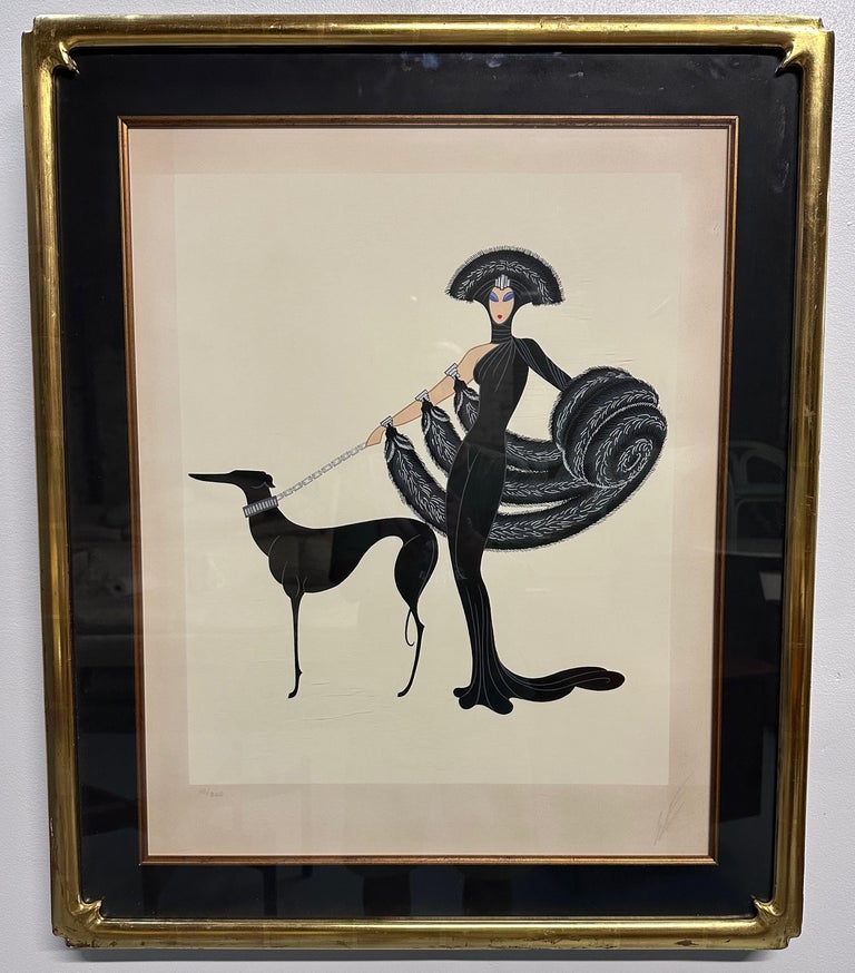 Erté Symphony in Black, 1983 For Sale at 1stDibs