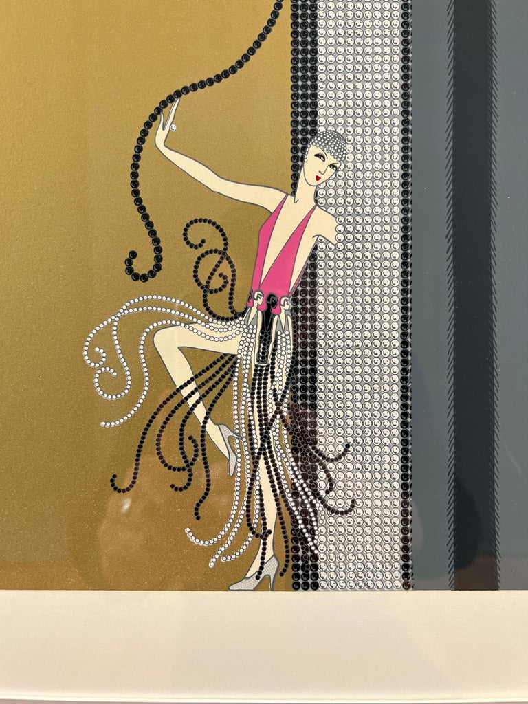 Erté “Twin Sisters” Extra-Large Framed Serigraph, Hand-Signed and ...