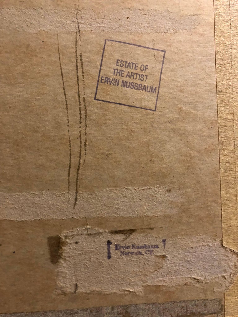 Ervin B. Nussbaum - Modernist American Judaica Painting Purim, Dancing ...