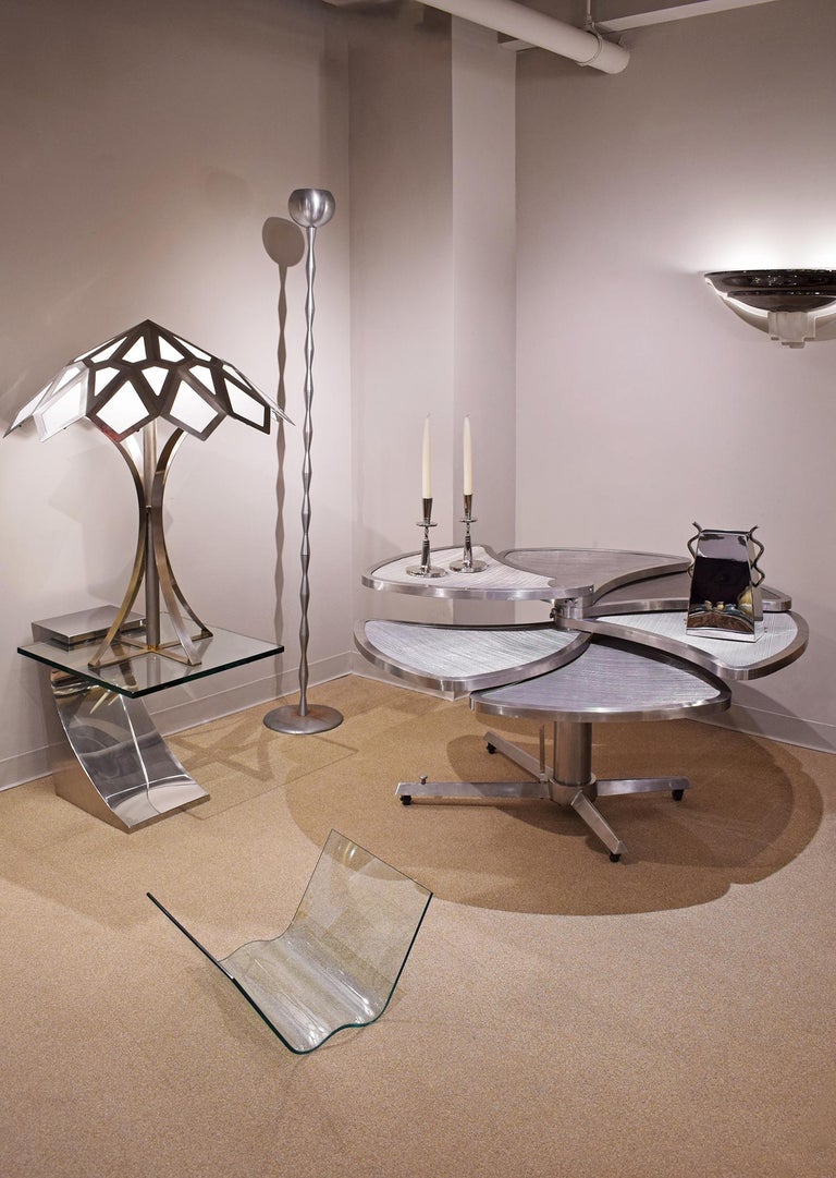 Erwine and Estelle Laverne Tall Planter in Aluminum, 1960s 'Signed' For ...