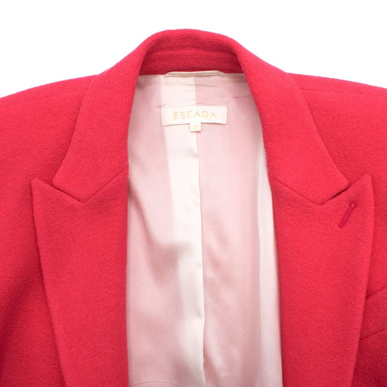 Escada Coral Wool Jacket US 8 For Sale at 1stDibs